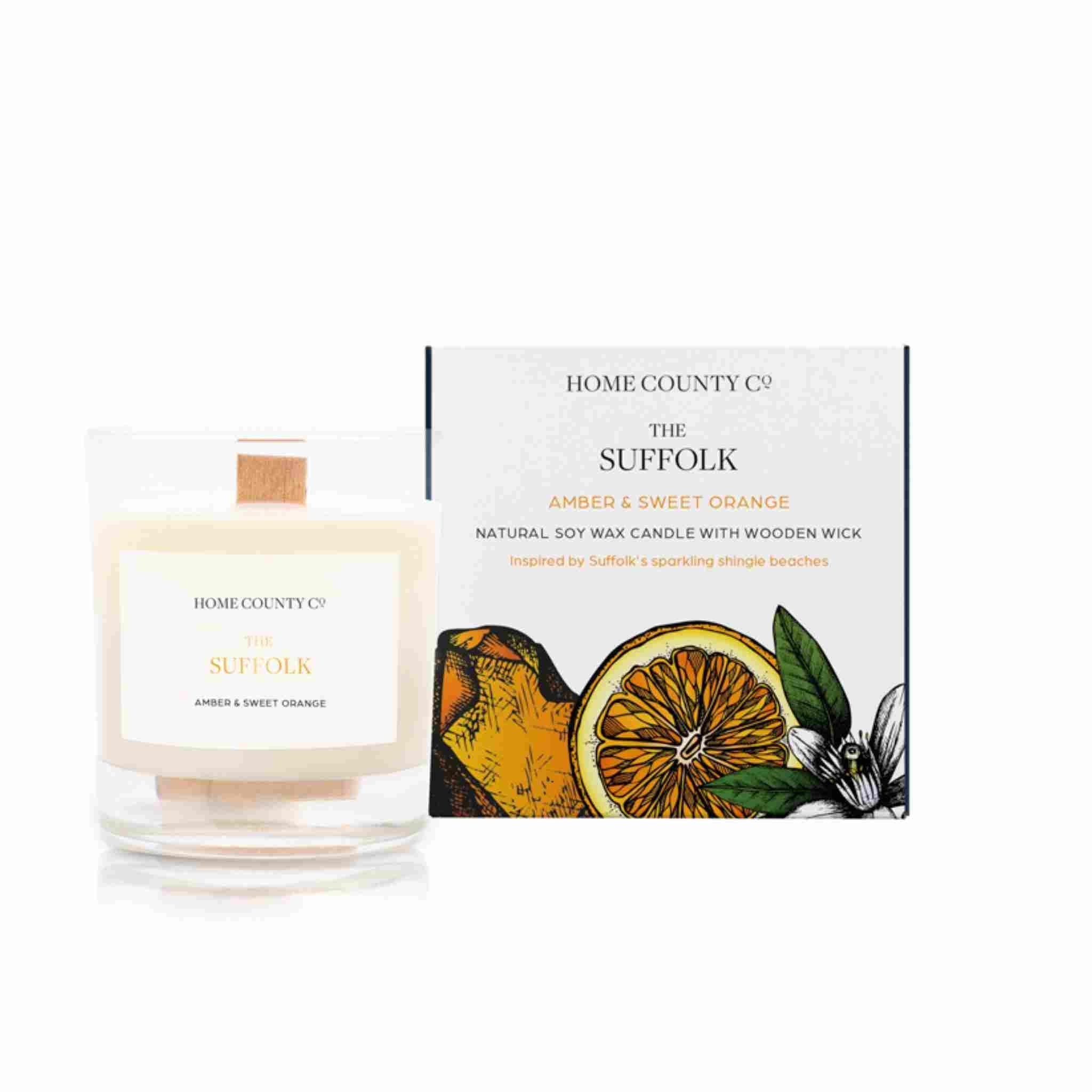 The Suffolk Amber and Sweet Orange Candle | Home County Co.